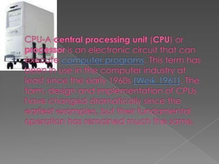 Computer Hardware | PPT