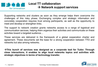 FITT Toolbox: Technology Transfer (TT) Collaboration | PDF