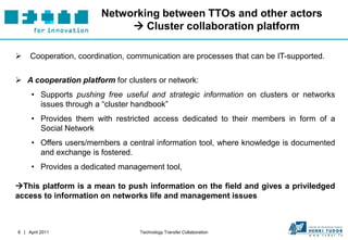 FITT Toolbox: Technology Transfer (TT) Collaboration | PDF