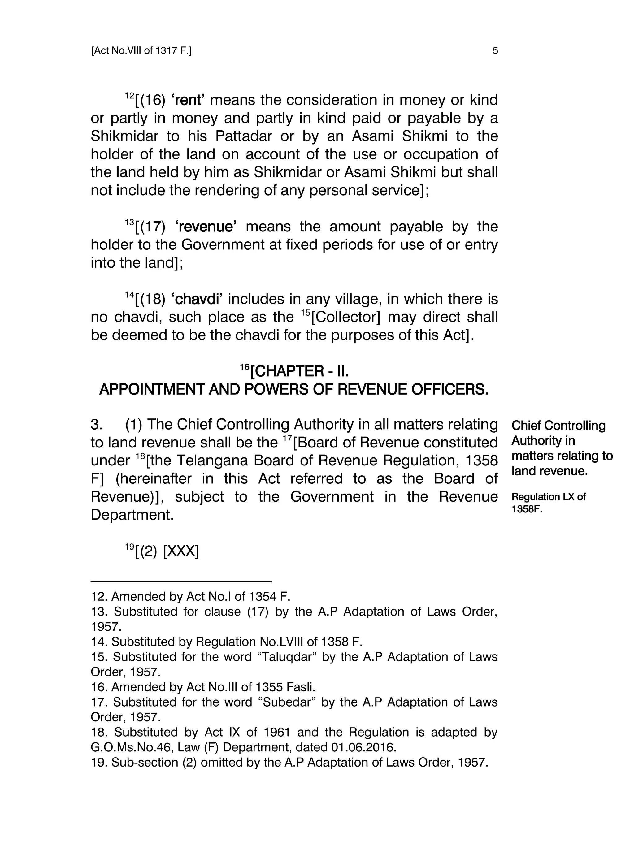 Telangana Land Reforms (Ceiling on Agricultural Holdings) Act, 1973 ...
