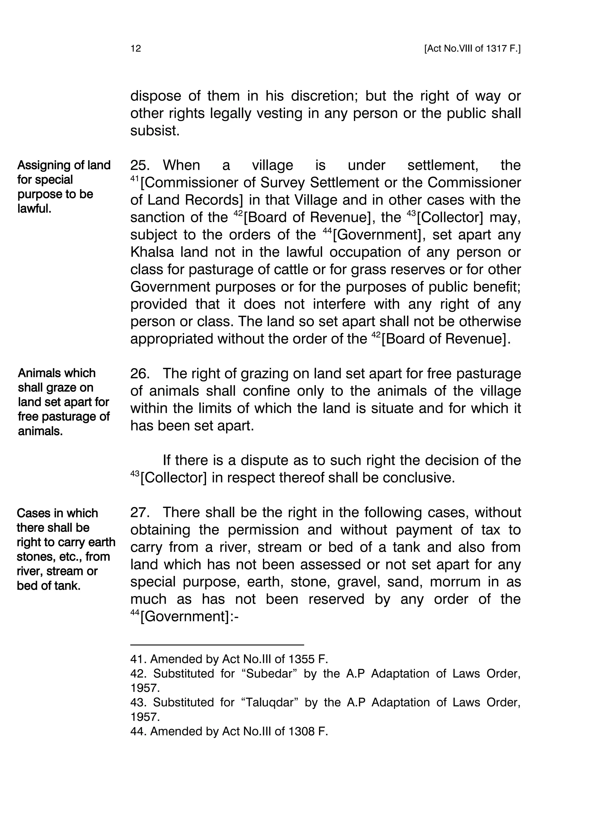 Telangana Land Reforms (Ceiling on Agricultural Holdings) Act, 1973 ...