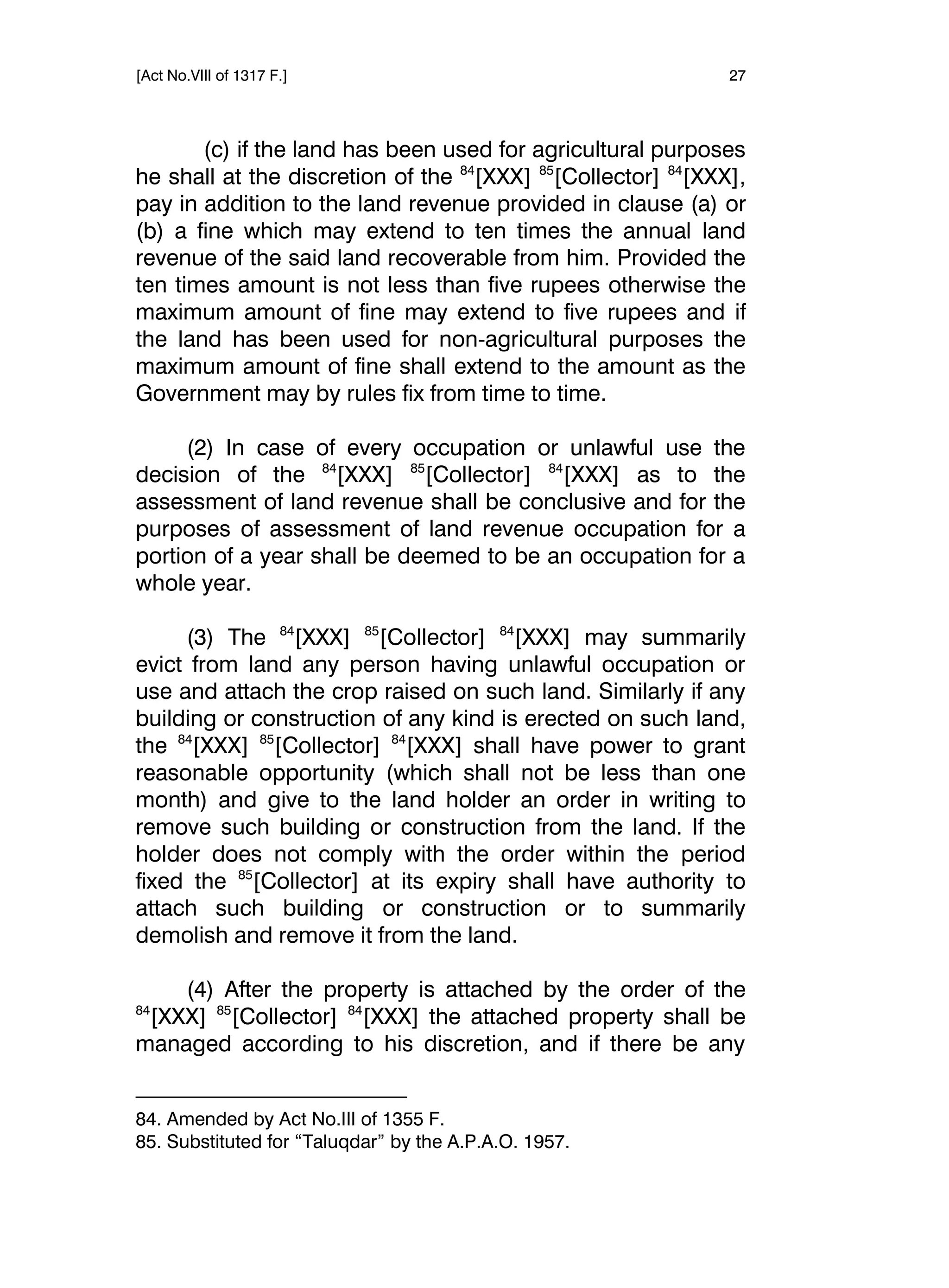 Telangana Land Reforms (Ceiling on Agricultural Holdings) Act, 1973 ...