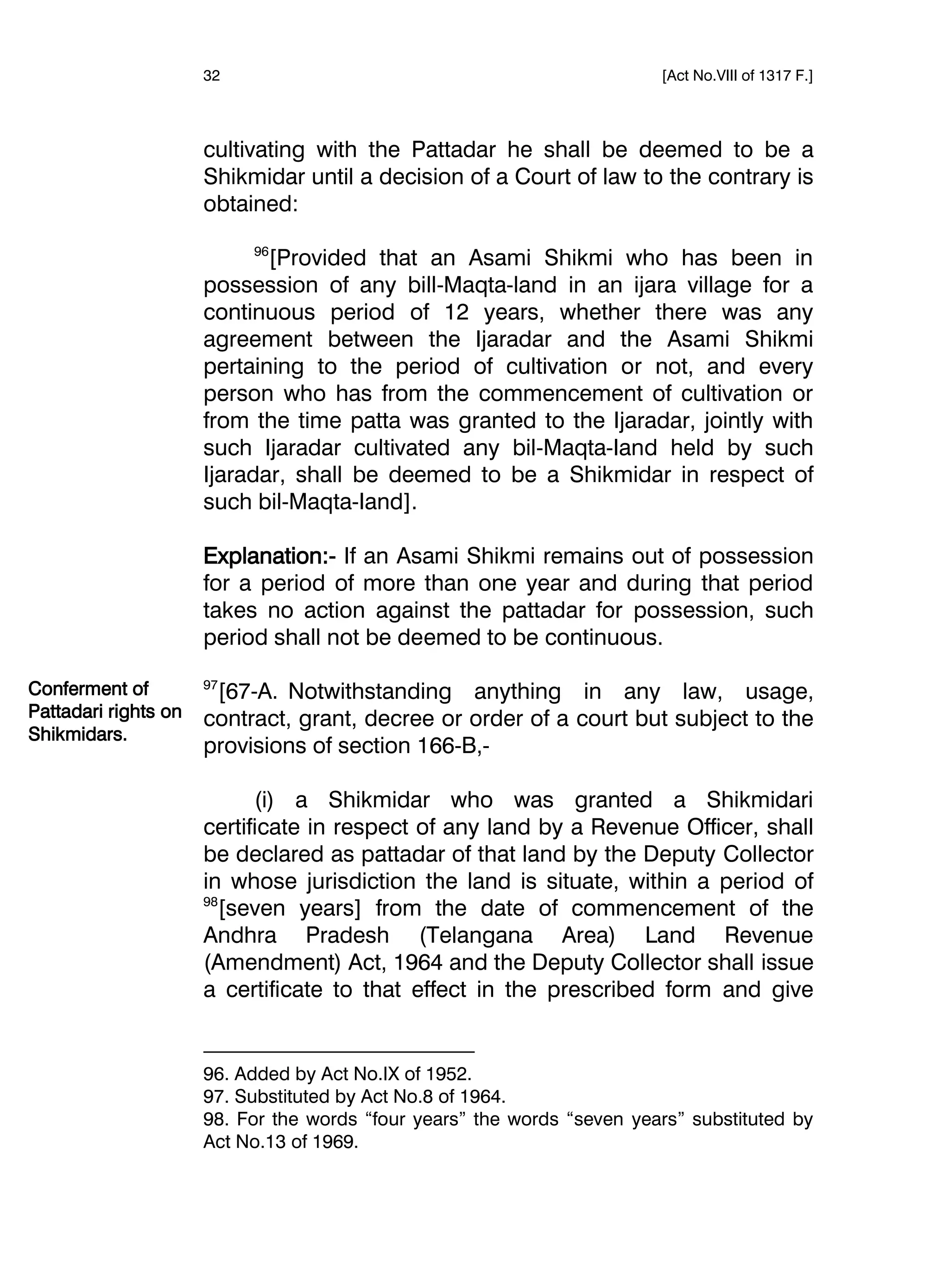 Telangana Land Reforms (Ceiling on Agricultural Holdings) Act, 1973 ...