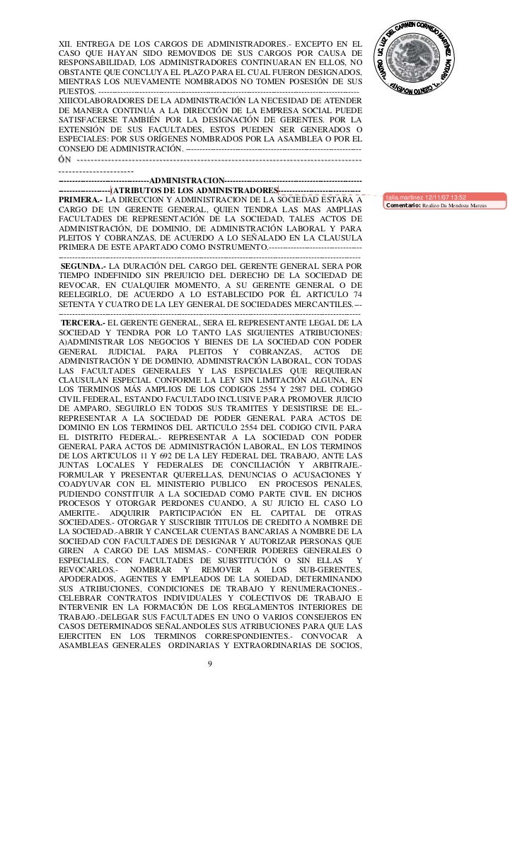 Formato Acta Constitutiva Mexico