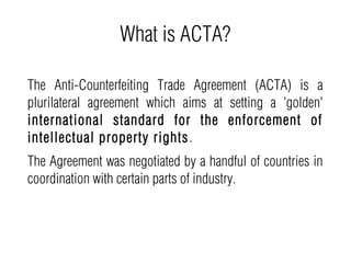 ACTA campaigns in Europe | PDF