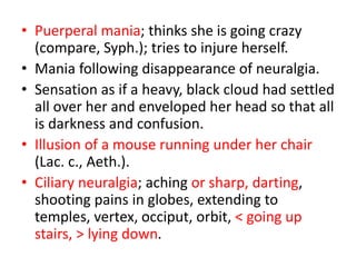 ACTAEA RECIMOSA FOR BHMS ALLENS KEY NOTES | PPTX