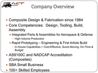 ACT Aerospace | PPTX | Business | Business and Finance