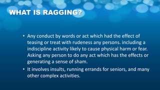 ACT AGAINST RAGGING ..pptx