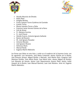 Acta independencia 20_julio_1810 | PDF