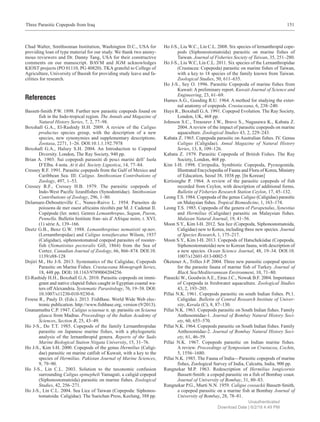 Three new records of copepods (Siphonostomatoida) parasitic on marine ...