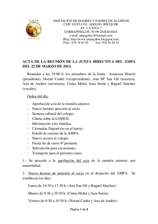Acta de reunion de junta directiva lcra nro 2 by kerly Issuu