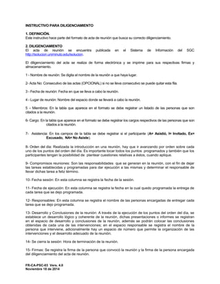 Actas de reunion UNIMINUTO | DOC
