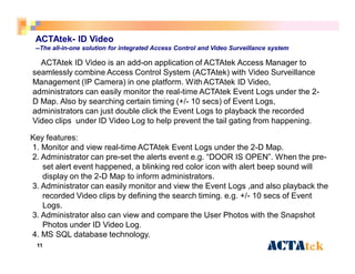 ACTAtek 3 Introduction | PDF