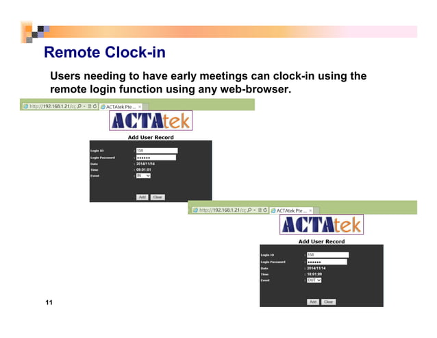 ACTAtek unique features | PPT