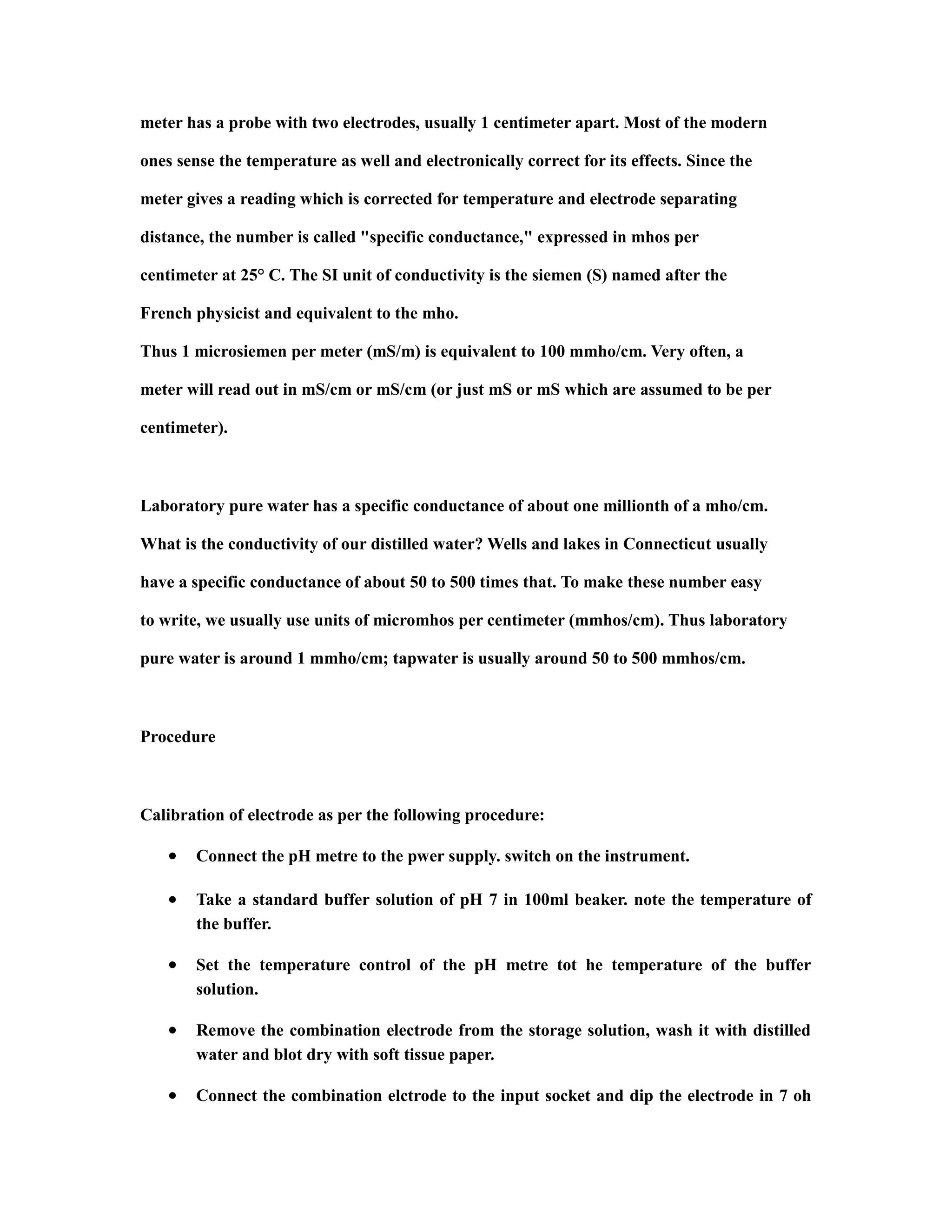 Report on pH and conductivity of different samples from delhi | RTF