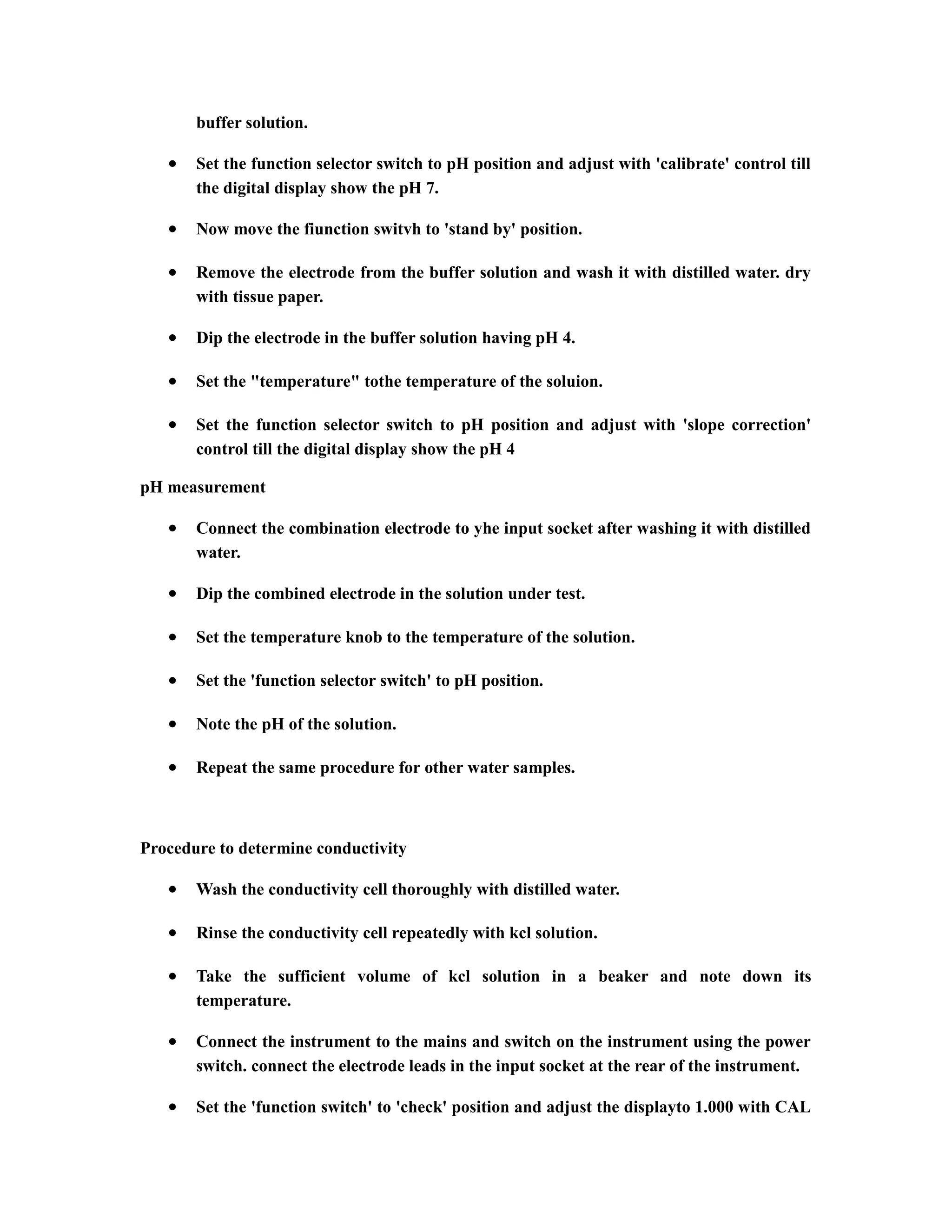 Report on pH and conductivity of different samples from delhi | RTF