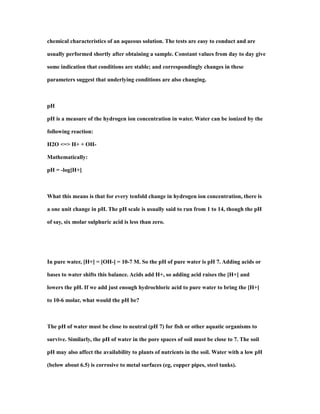 Report on pH and conductivity of different samples from delhi | RTF