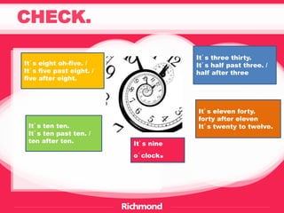 ACTBANK_GRAMMAR_PPT_Tell me the Time.ingles | PPT