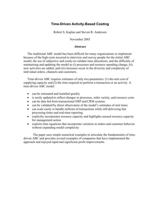 Act basedcosting | PDF