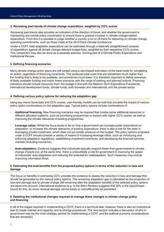 Key lessons for developing Climate Change Financing Frameworks | PDF