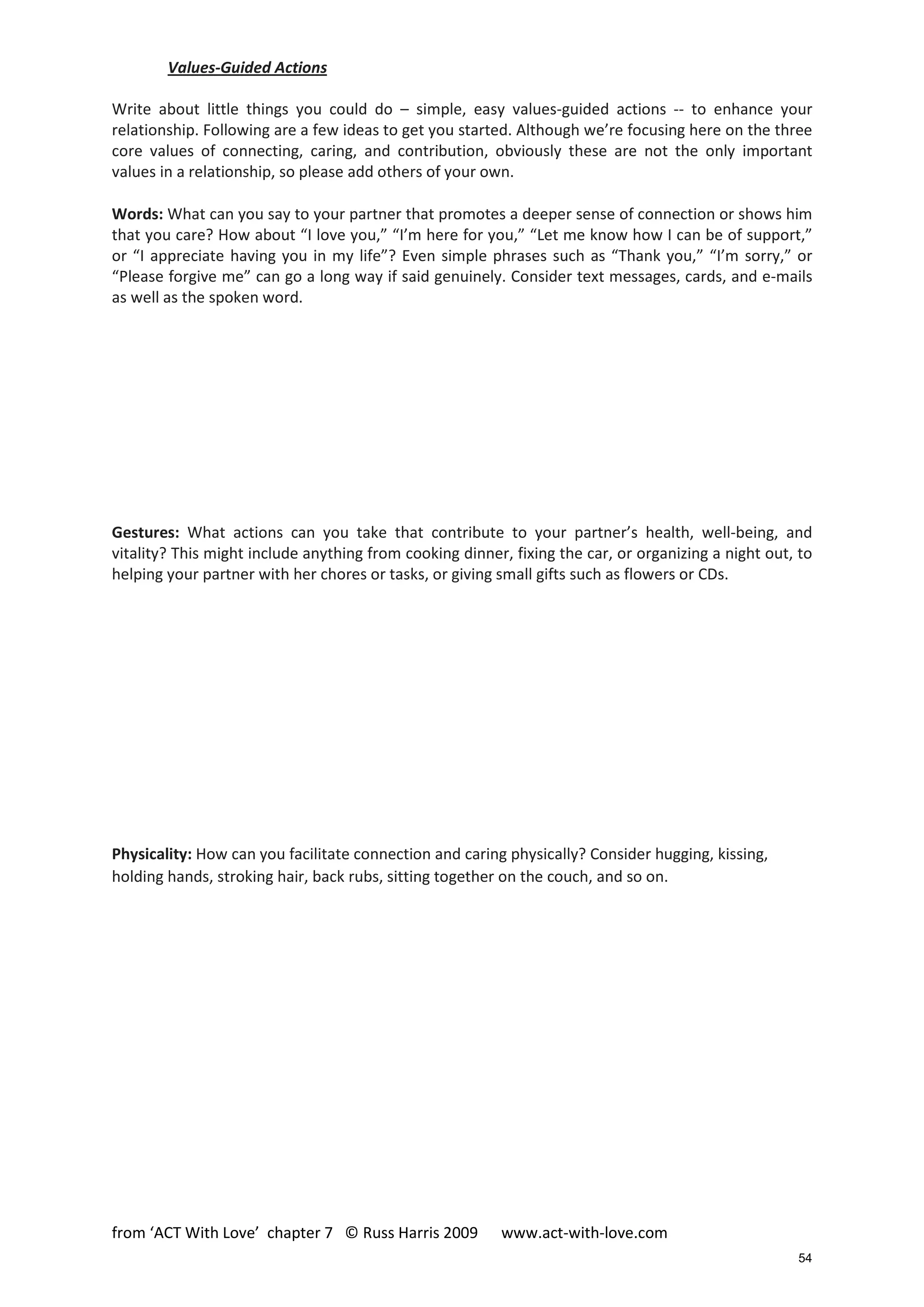 Complete Set of Client Handouts and Worksheets from ACT books | PDF