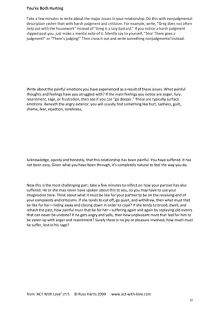 Complete Set of Client Handouts and Worksheets from ACT books | PDF