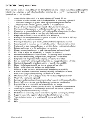 Complete Set of Client Handouts and Worksheets from ACT books | PDF