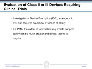 Toxicological Testing for Devices Versus Drugs & Biologics | PPTX