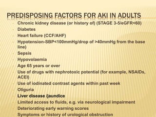 Acte kidney injury-advances in diagnosis & management. | PPTX