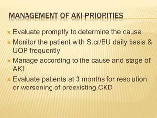 Acte kidney injury-advances in diagnosis & management. | PPTX