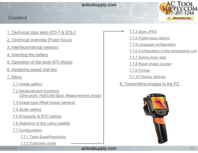 Testo 870 Thermal Camera | PDF | Cameras and Camcorders | Consumer ...