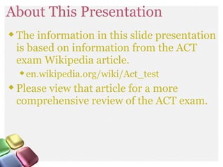 Act Exam | PPT