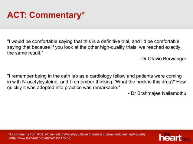 ACT trial - Summary & Results | PDF