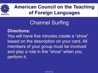 ACTFL Best of Toys 2011 3 modes presentation | PPT