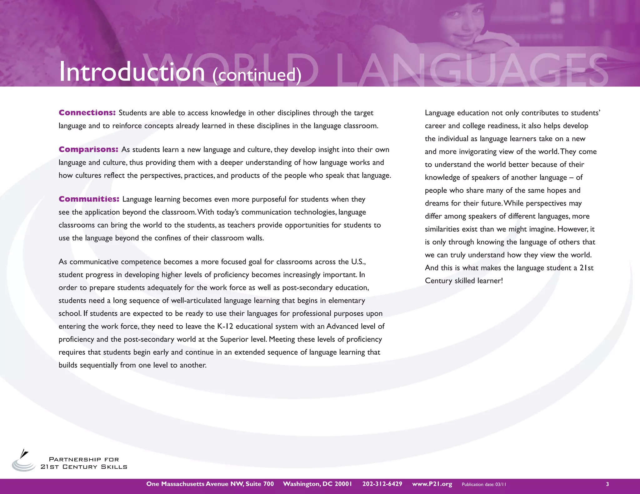 ACTFL World Language 21st century skills map | PDF