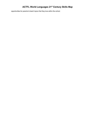 Actfl World Languages 21st century skills map | PDF