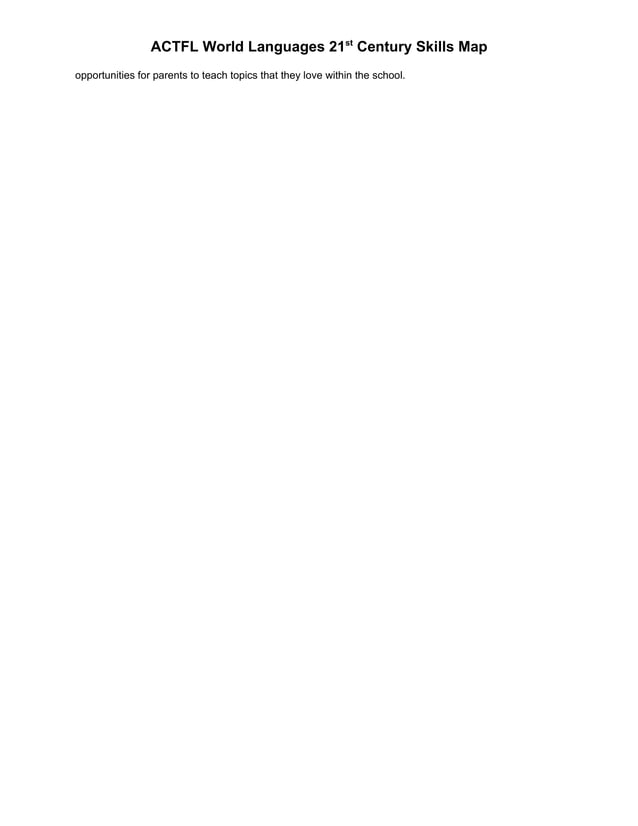 Actfl World Languages 21st century skills map | PDF