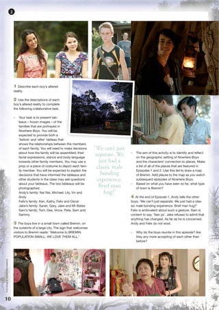 Study Guide for TV series Nowhere Boys | PDF
