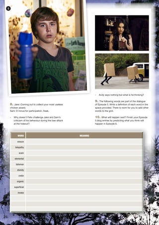 Study Guide for TV series Nowhere Boys | PDF