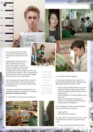 Study Guide for TV series Nowhere Boys | PDF