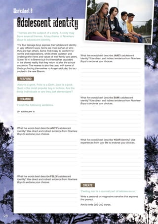 Study Guide for TV series Nowhere Boys | PDF