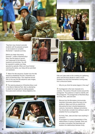 Study Guide for TV series Nowhere Boys | PDF