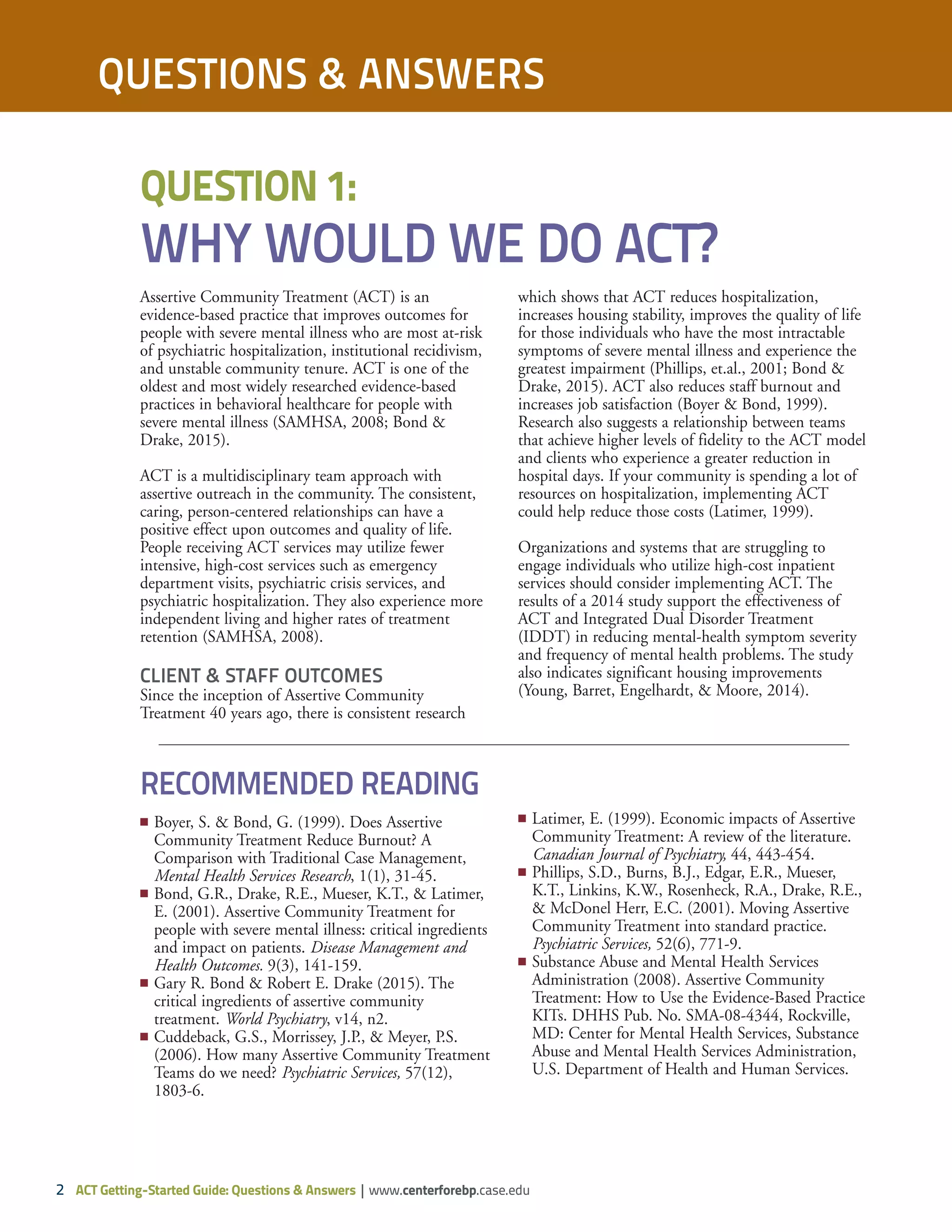 ACT - Getting Started Guide | PDF