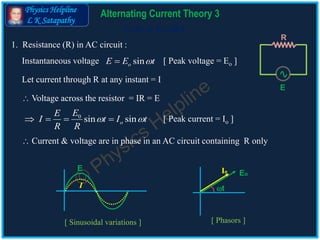 Alternating Current Theory 3 | PPTX
