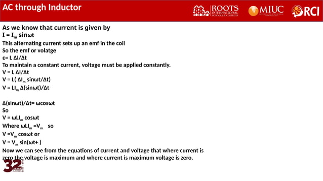Ac through Inductor circuit class 12 physics | PPT