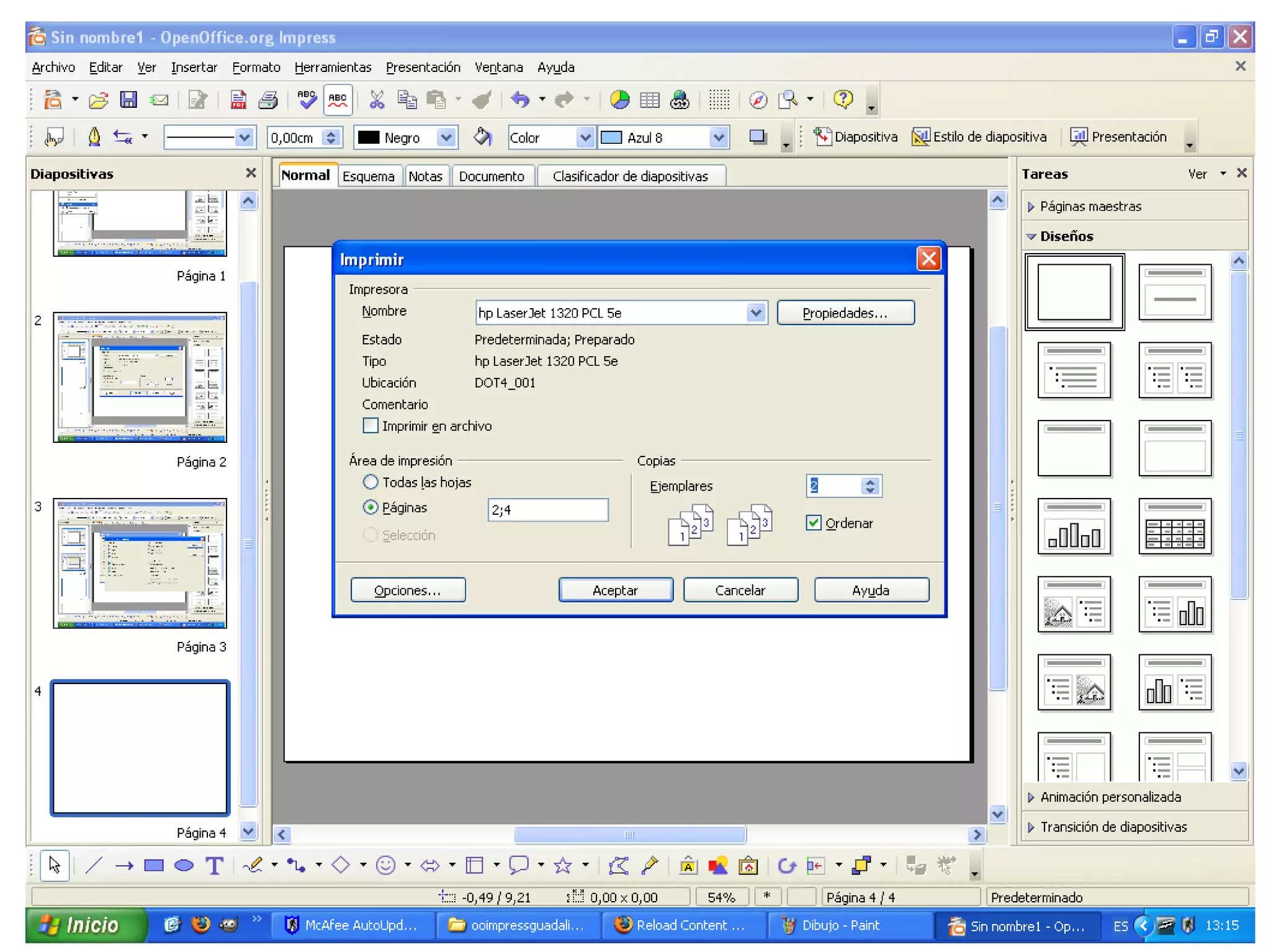Imprimir con Openoffice | PPT
