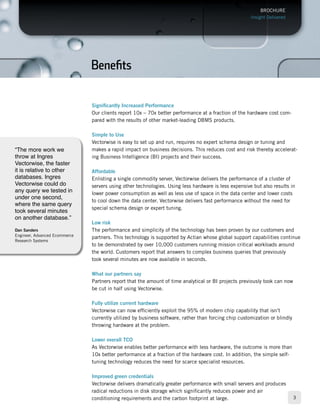 Actian Vectorwise Brochure | PDF