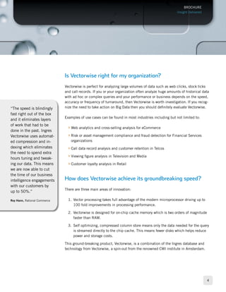 Actian Vectorwise Brochure | PDF