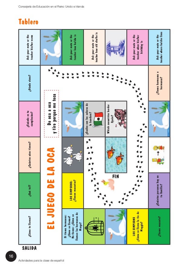 Actividades Para Clases De Espanol