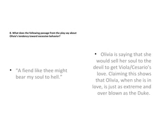 Twelfth Night act 3 question and answers. | PPT